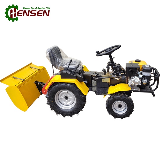 four wheel drive multifunctional mini tractor with back rotary tiller